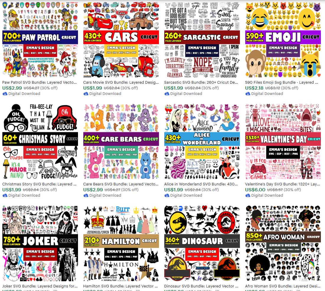 Mega SVG Bundle, 100,000+ Layered Files, Commercial Use (digital ...