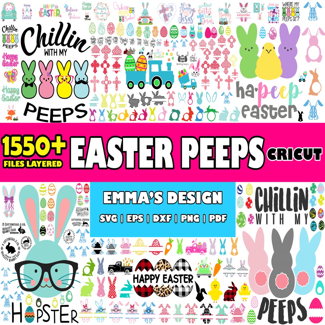 Easter Peeps SVG Bundle: Cricut Vector Files (digital Download) - Etsy