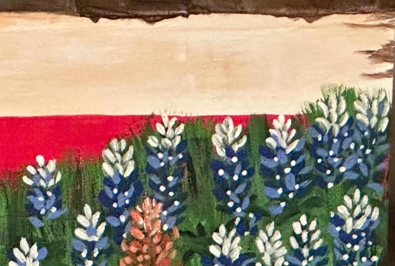 Old Barn Displays Aged Texas Flag Surrounded by Field of Bluebonnets ...