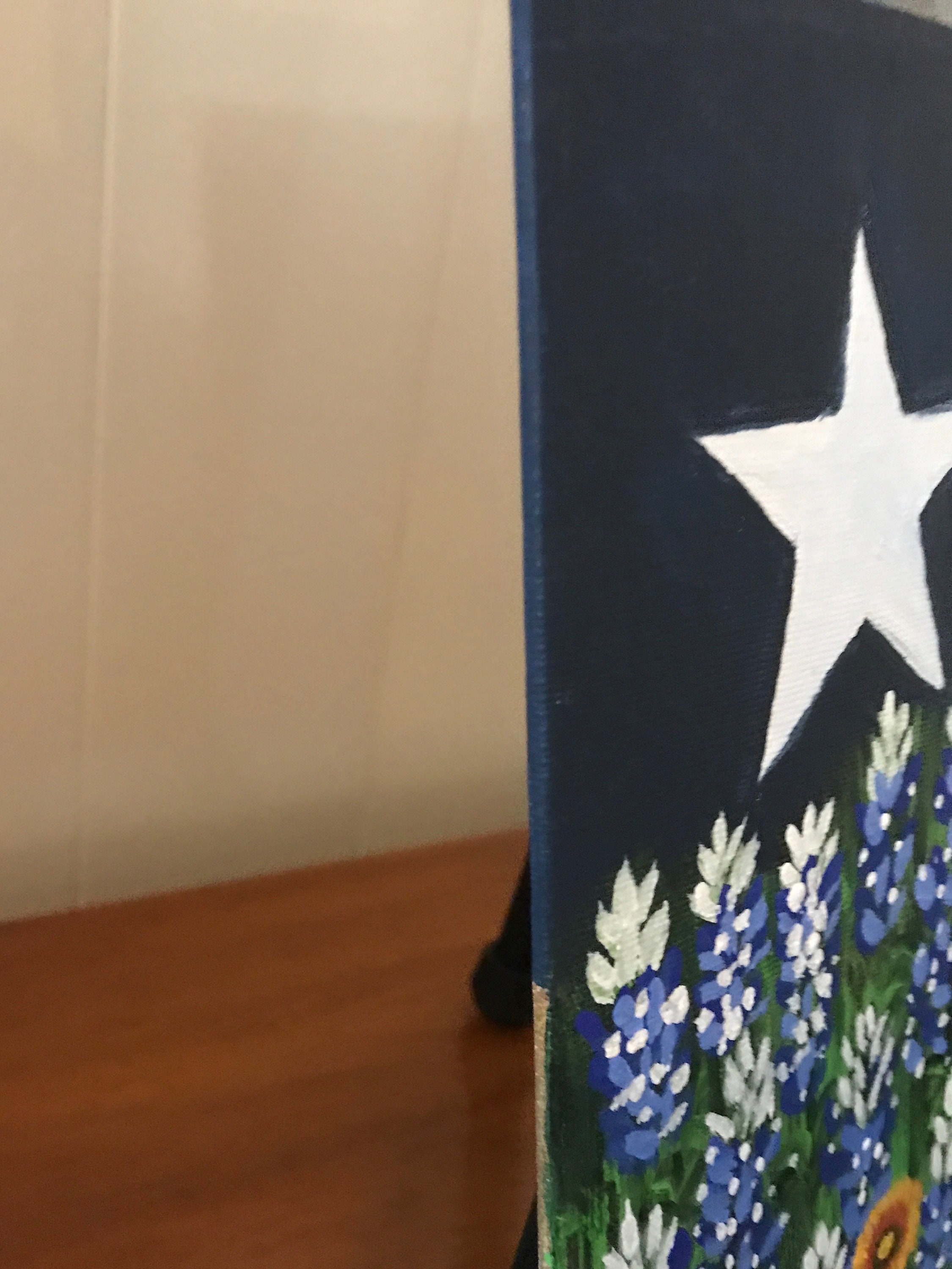Old Barn Displays Aged Texas Flag Surrounded by Field of Bluebonnets ...