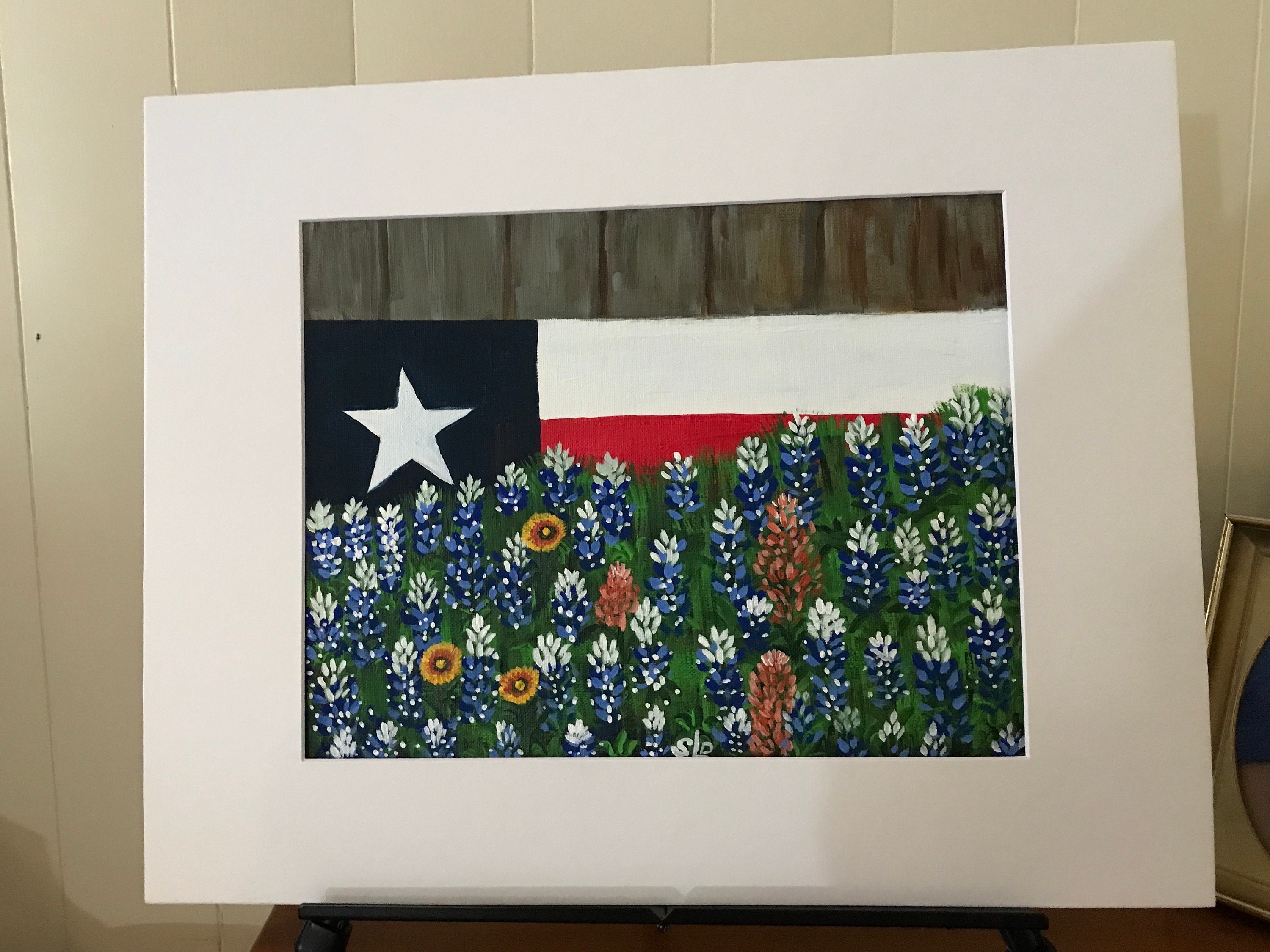 Old Barn Displays Aged Texas Flag Surrounded by Field of Bluebonnets ...