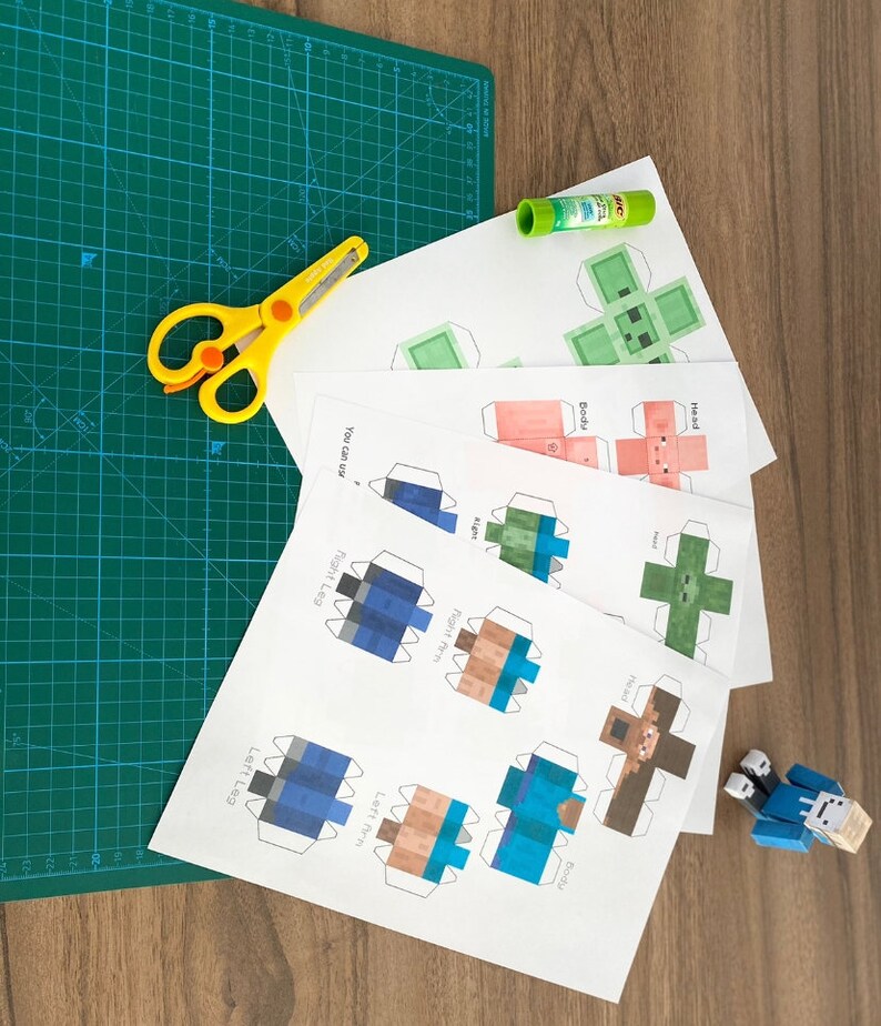 Minecraft Papercraft DIY Printable Build Your Own Minecraft - Etsy