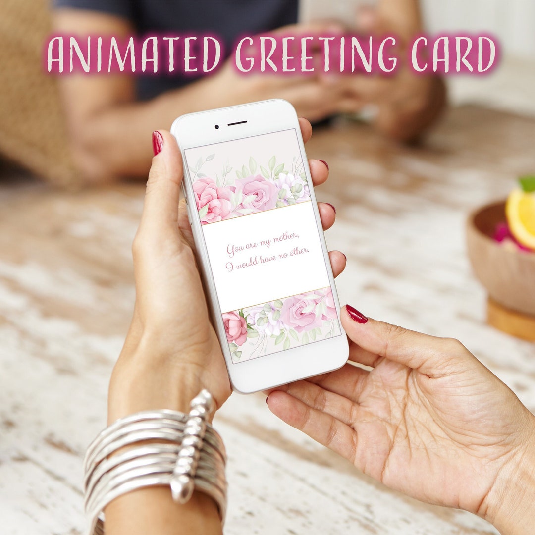 Digital Greeting Happy Mothers Day Editable Animated Greeting Cards ...