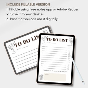 Minimal to Do List Printable, Simple Tasks List Template, Productivity ...