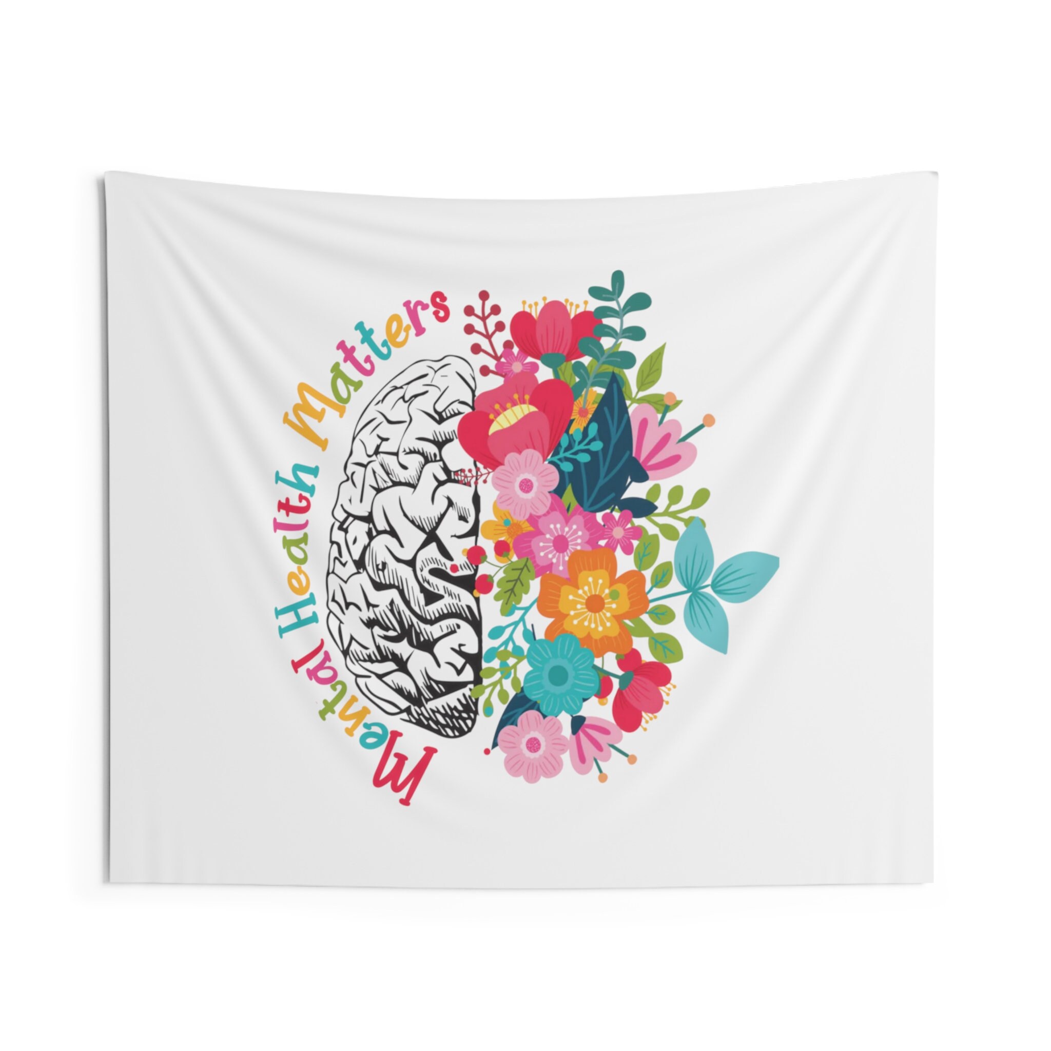 Mental Health Matters Indoor Wall Tapestry, Mental Health Gift ...