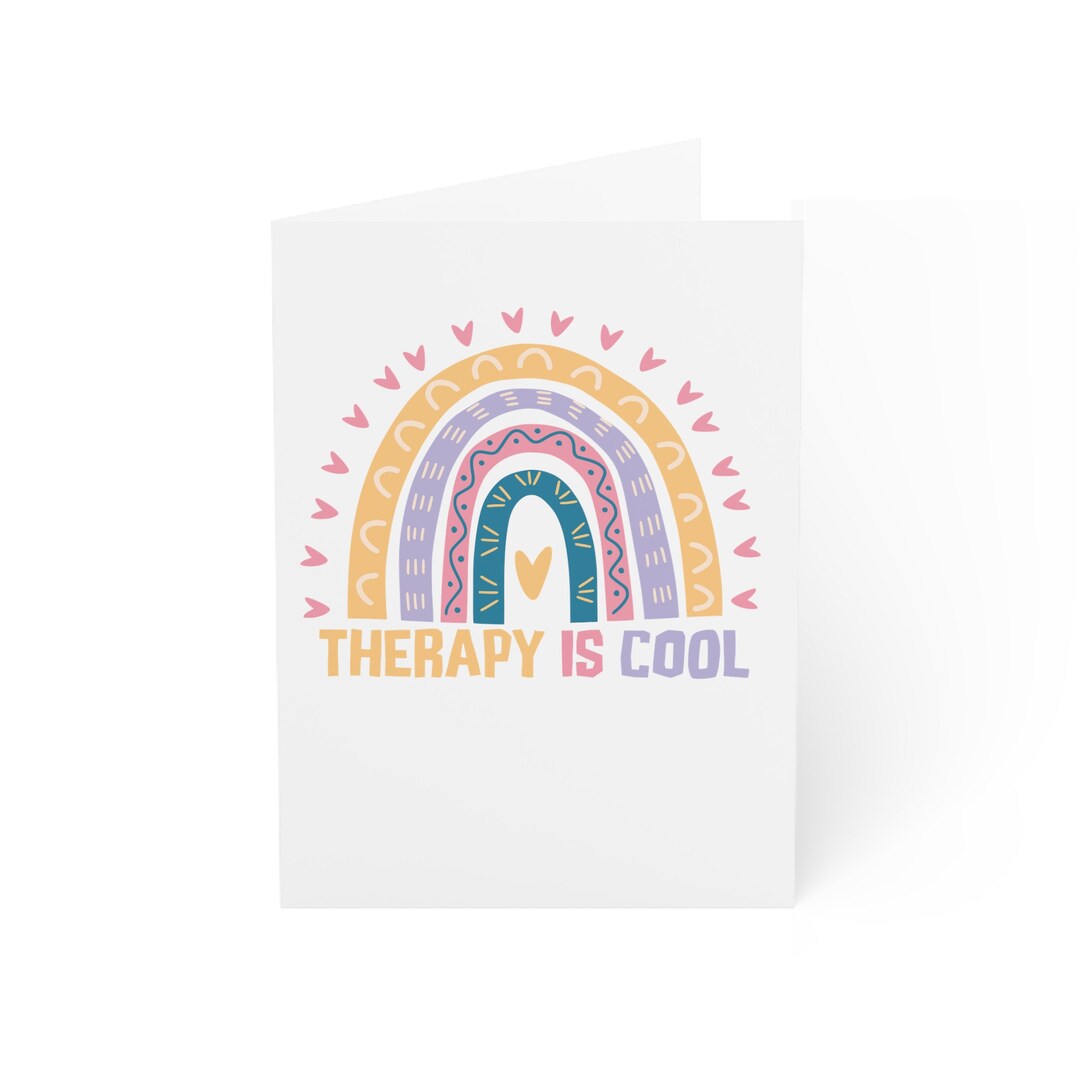 Therapist Card, Therapy Card, Mental Health Greeting Cards 1, 10, 30 ...