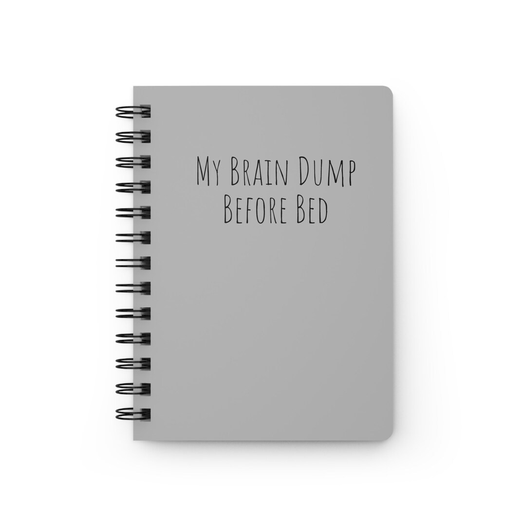 My Brain Dump Before Bed Spiral Bound Journal, Mental Health Journal ...