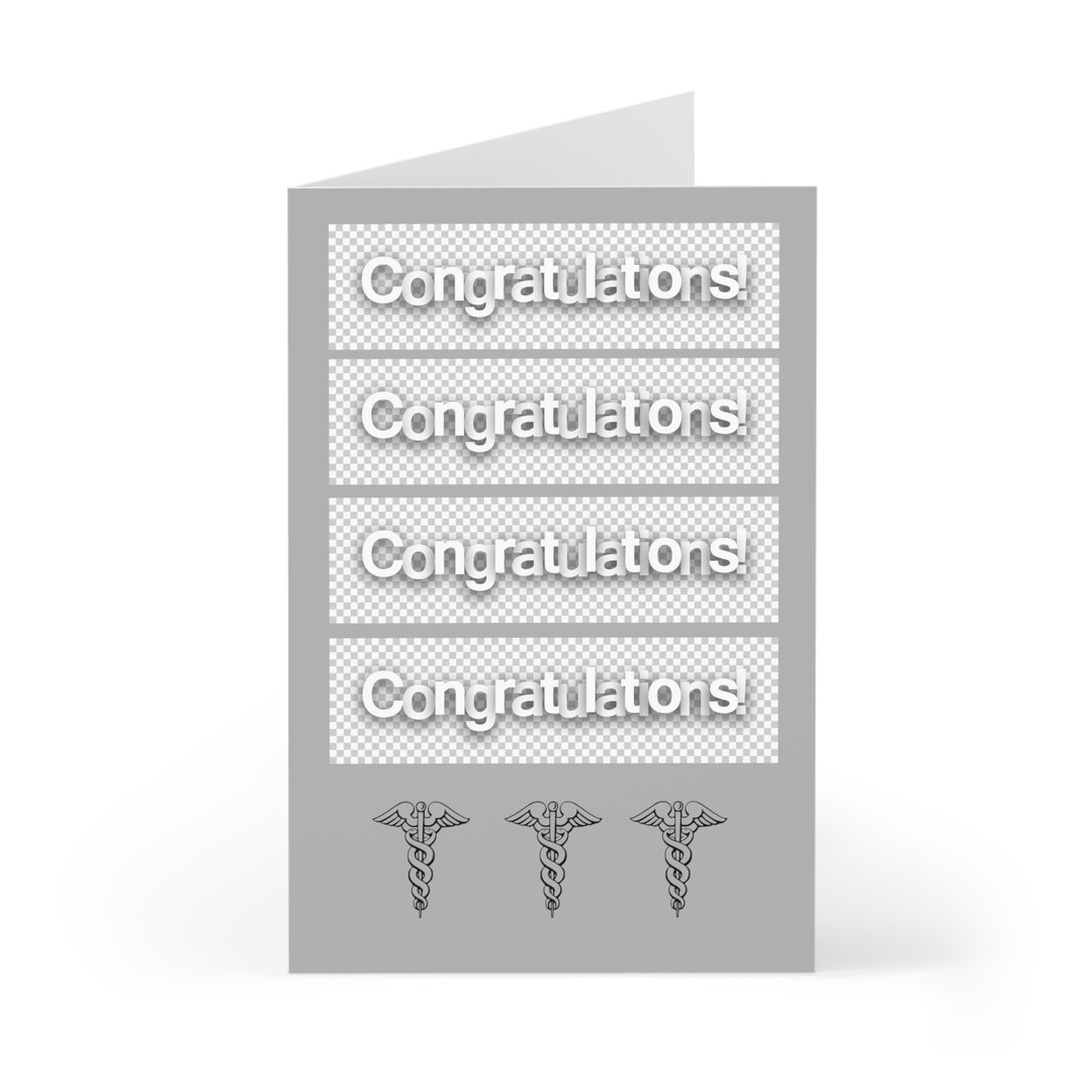 Congratulations Greeting Cards (7 Pcs), Graduation Card, Medical School ...