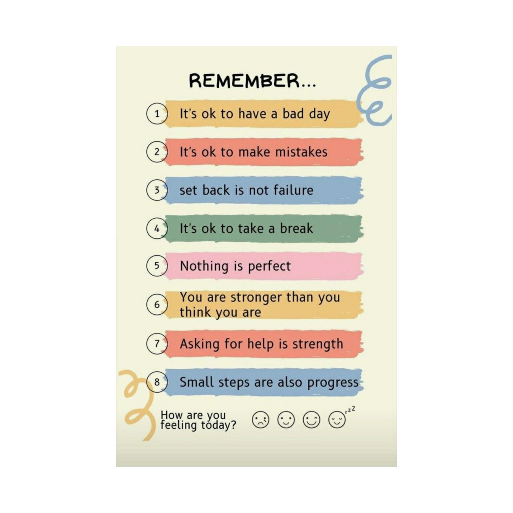 Mood Check in Coping Strategies CBT Premium Matte Vertical Posters - Etsy