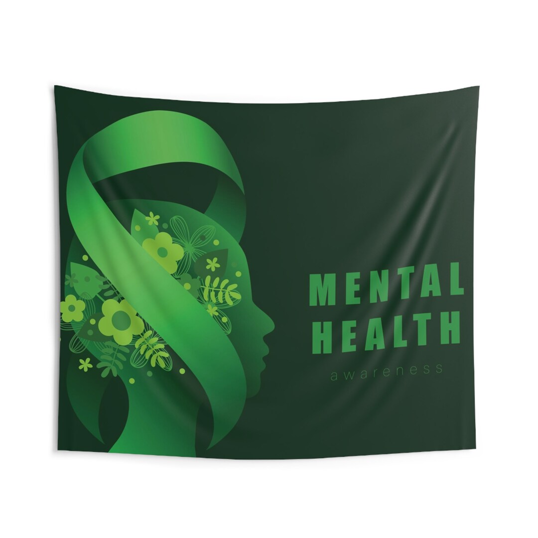 Mental Health Awareness Indoor Wall Tapestry, Office Decor, Mental ...