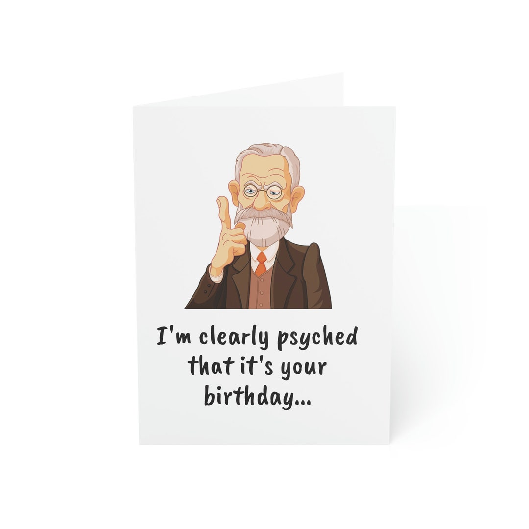 Therapist Birthday Card, Psychiatrist Birthday Card, Psych Greeting ...