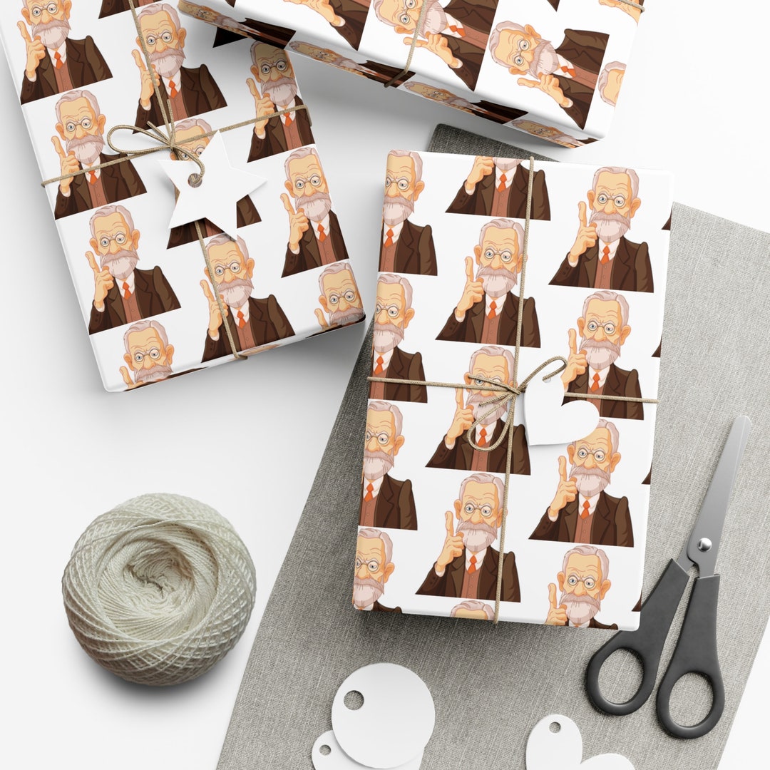Freud Gift Wrap Sigmund Freud Funny Gift Wrap Freud Gift - Etsy