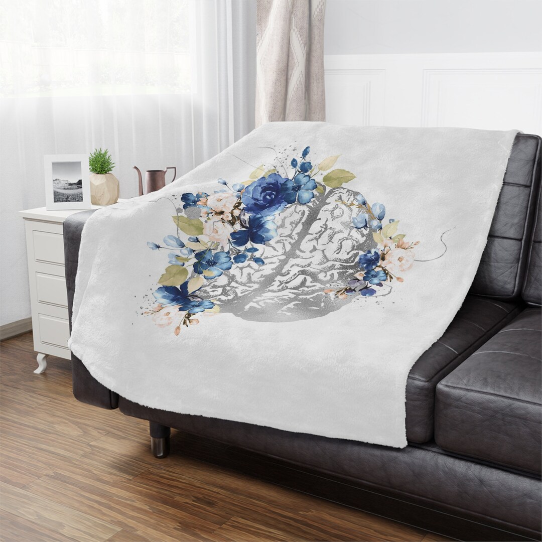 Minky Blanket, Pretty Brain Design, Brain Decor, Psych Decor ...