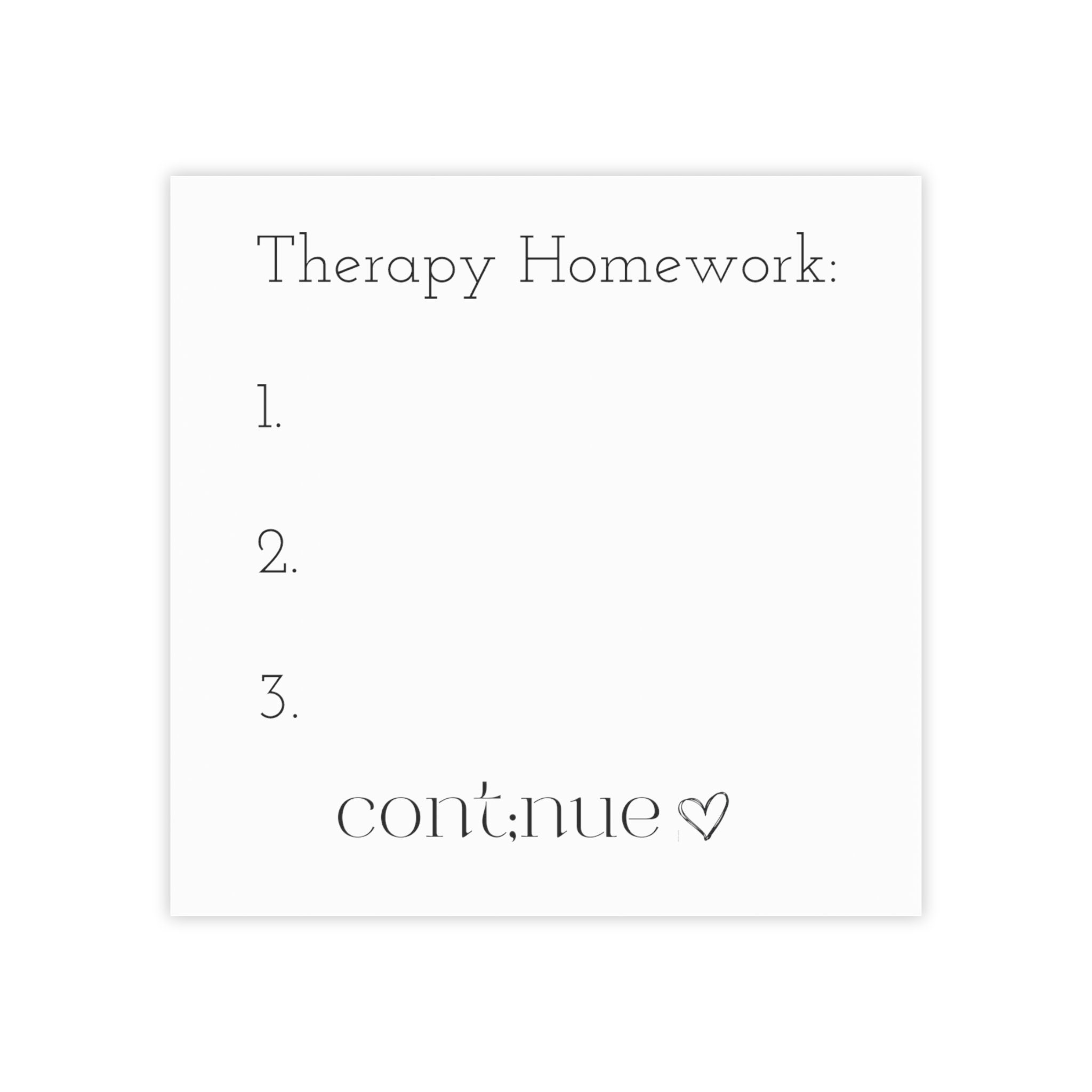 Therapy Homework Post-it® Note Pads, Therapist Gift, Psychiatrist Gift ...