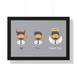 Sigmund Freud Framed Horizontal Poster, Freud Office Decor ...