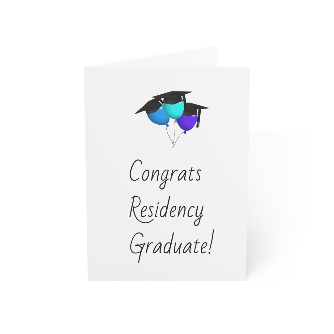 Residency Graduation Card Grad Card MD Resident DO - Etsy