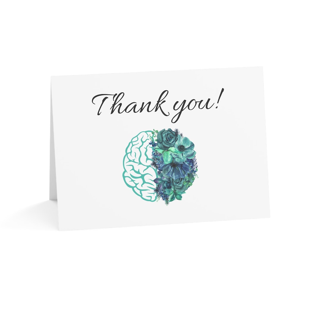 Therapist Thank You Greeting Cards (1, 10, 30, and 50pcs), Psychiatrist ...
