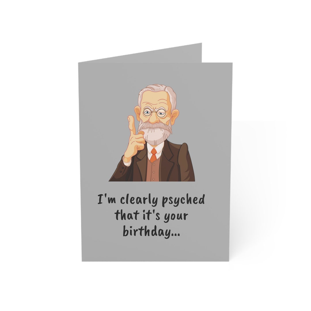 Therapist Birthday Card, Psychiatrist Birthday Card, Psych Greeting ...