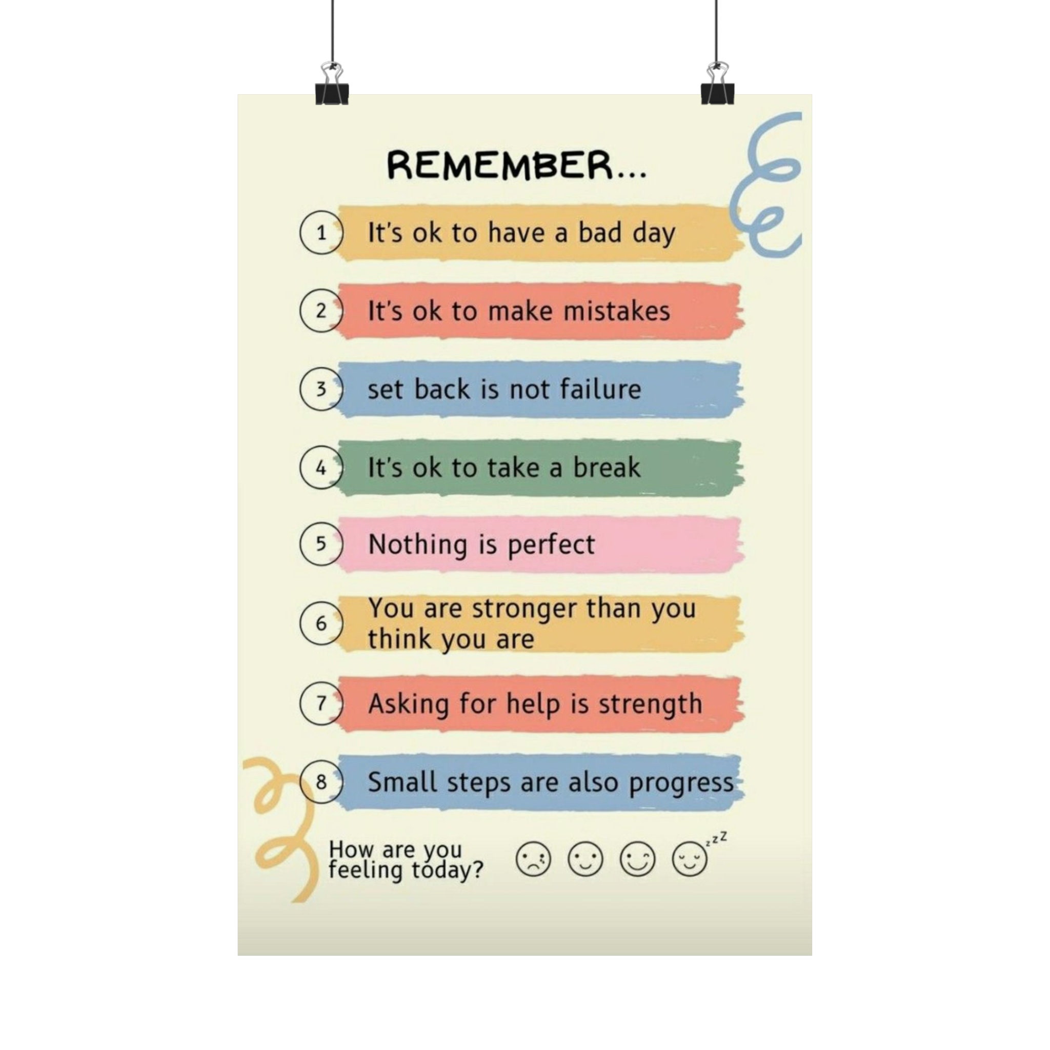 Mood Check in Coping Strategies CBT Premium Matte Vertical Posters - Etsy