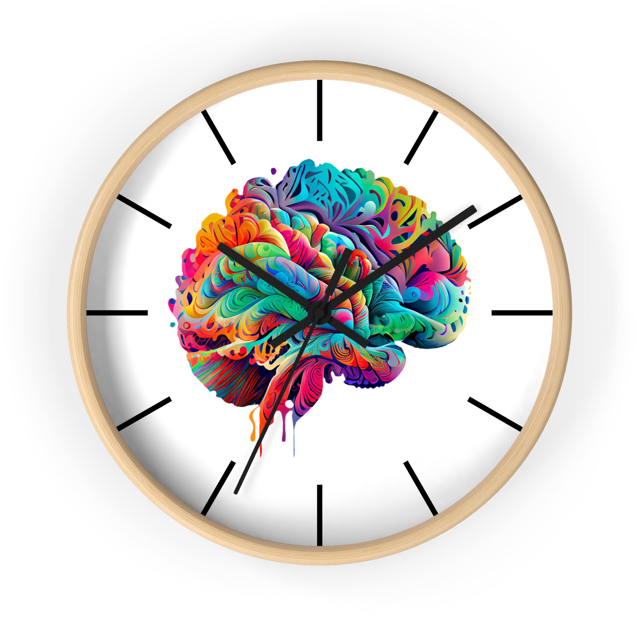 Colorful Brain Wall Clock Mental Health Clock Counselor - Etsy Australia