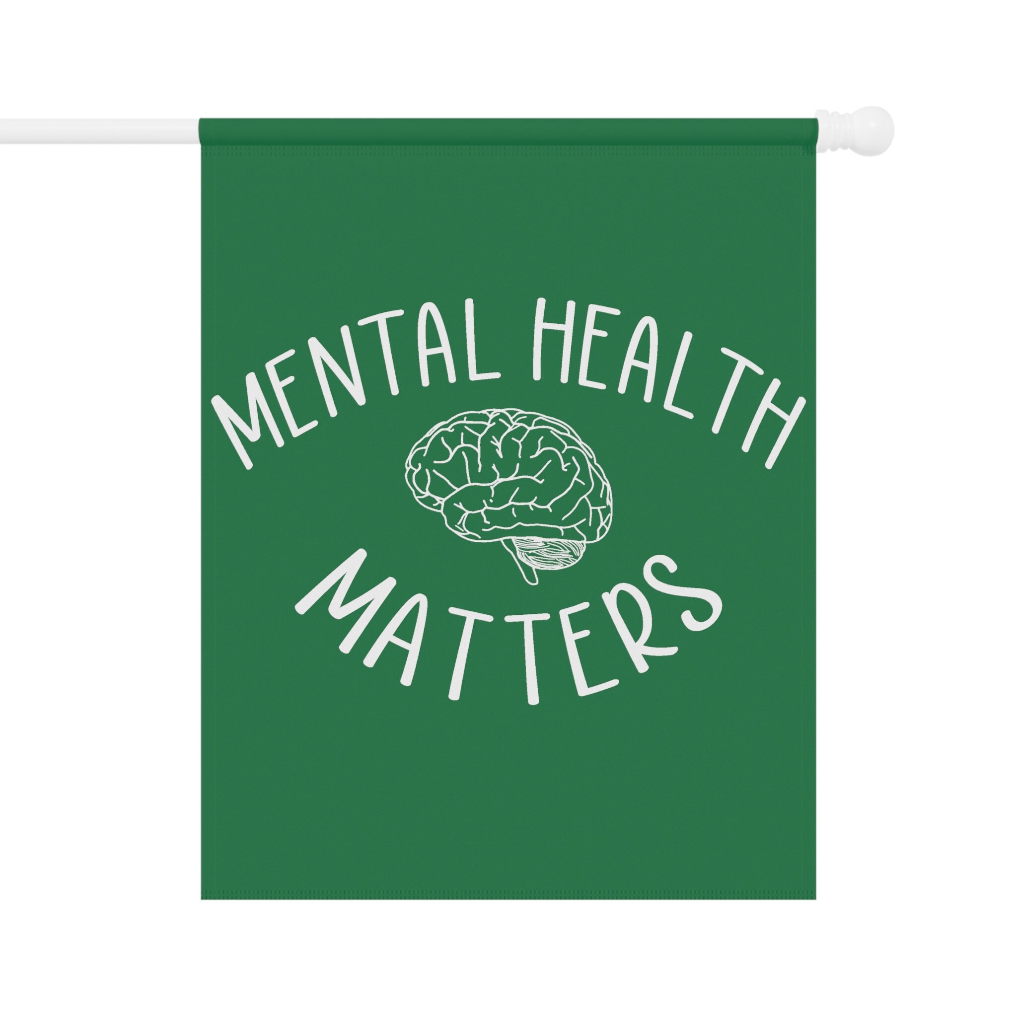 Mental Health Matters Garden & House Banner, Green Banner, Mental ...