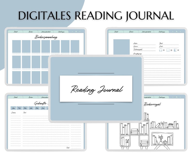 Digitales Reading Journal (Deutsch) | Goodnotes | Lesetagebuch - Etsy.de