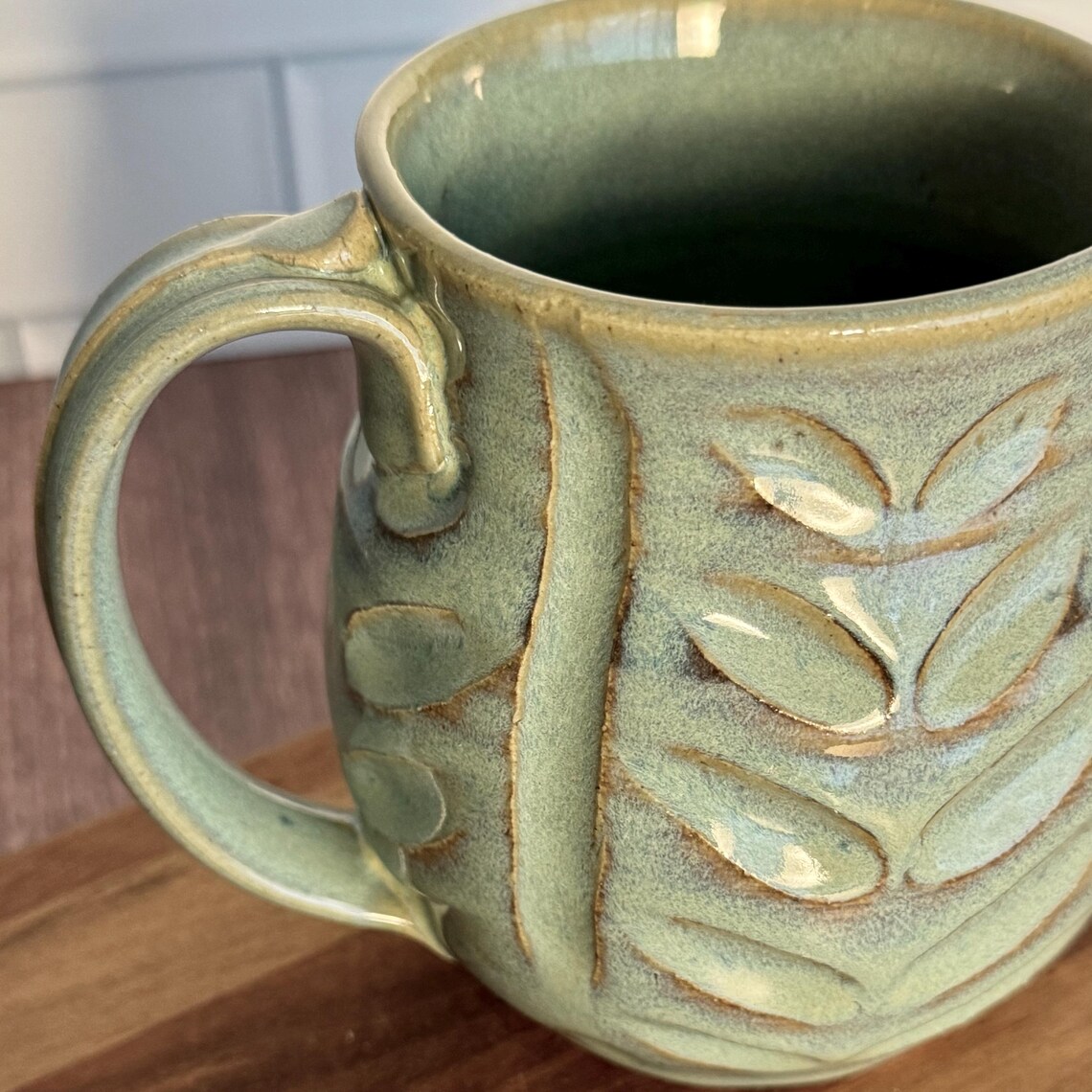 Coffee or Tea Bulb Mug | Handmade and Hand Carved Pottery Stoneware Mug ...