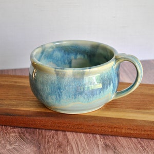 Chowder Bowl | Handmade Stoneware Pottery Chowder Bowl in Green, Blue ...