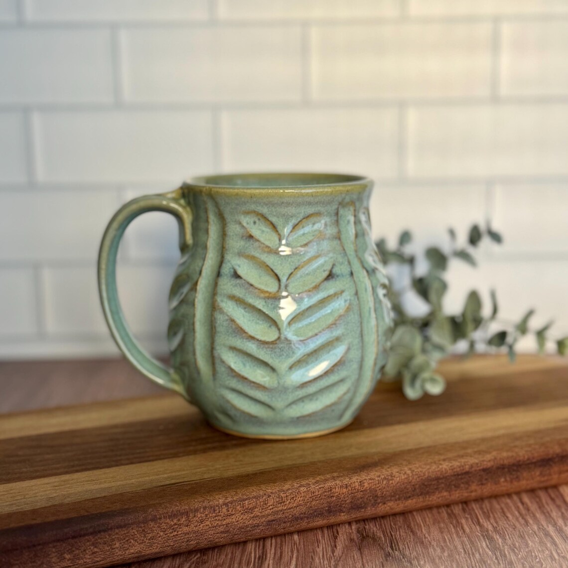 Coffee or Tea Bulb Mug | Handmade and Hand Carved Pottery Stoneware Mug ...