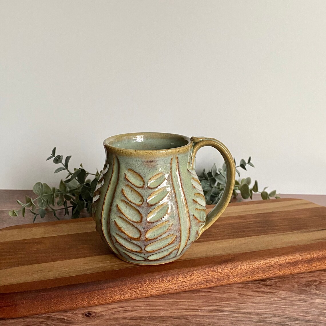 Coffee or Tea Bulb Mug | Handmade and Hand Carved Pottery Stoneware Mug ...