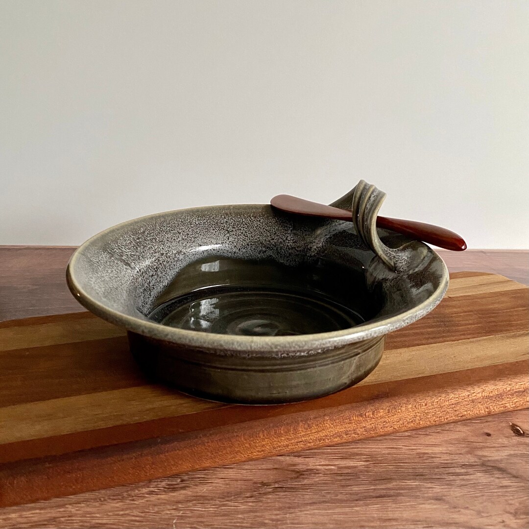 Brie Baker Handmade Stoneware Pottery Brie Baker in Gray and White - Etsy