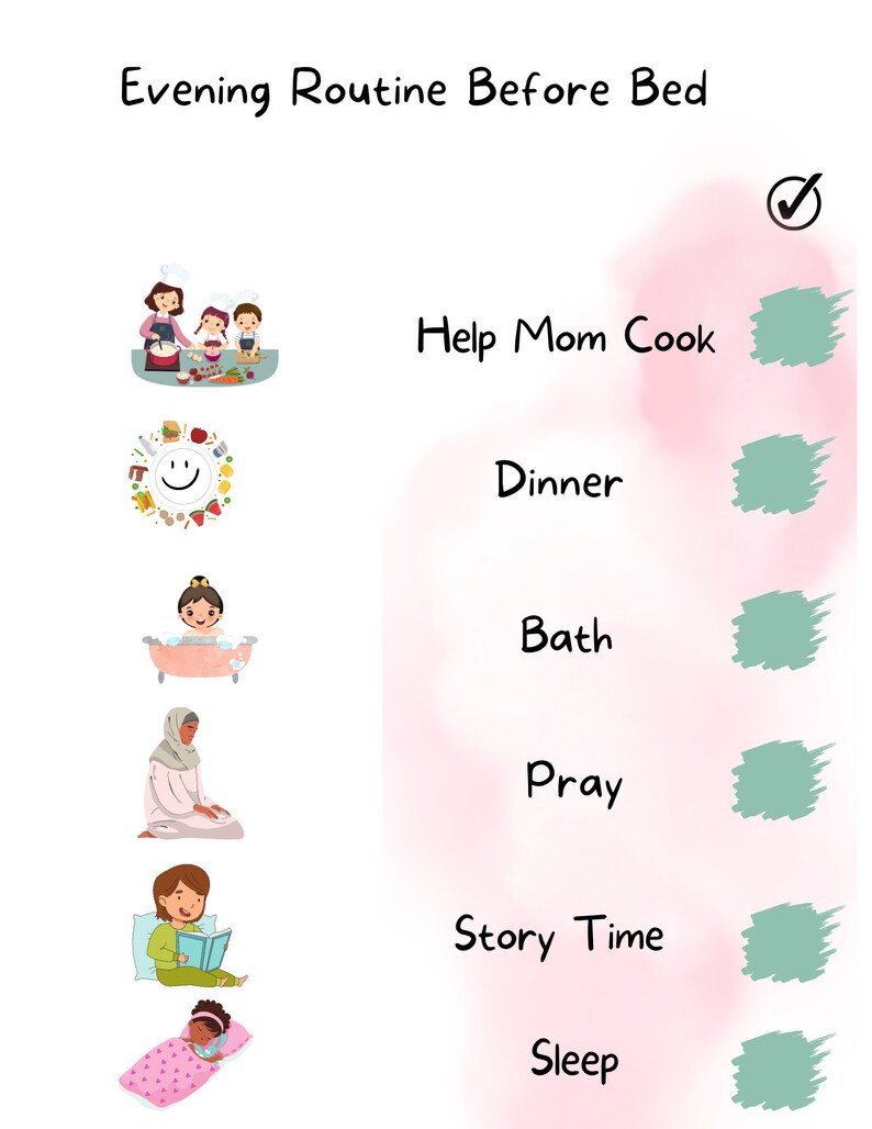 Fillable Kids Checklist, Morning Schedule, to Do List, Morning Routine ...