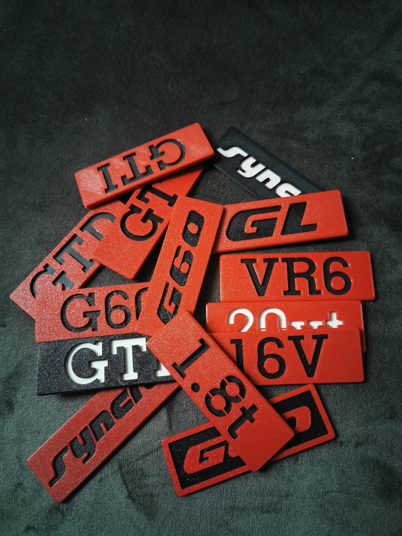 VW Golf MK2 GTI Style Side Molding Badges 2 Pcs. - Etsy