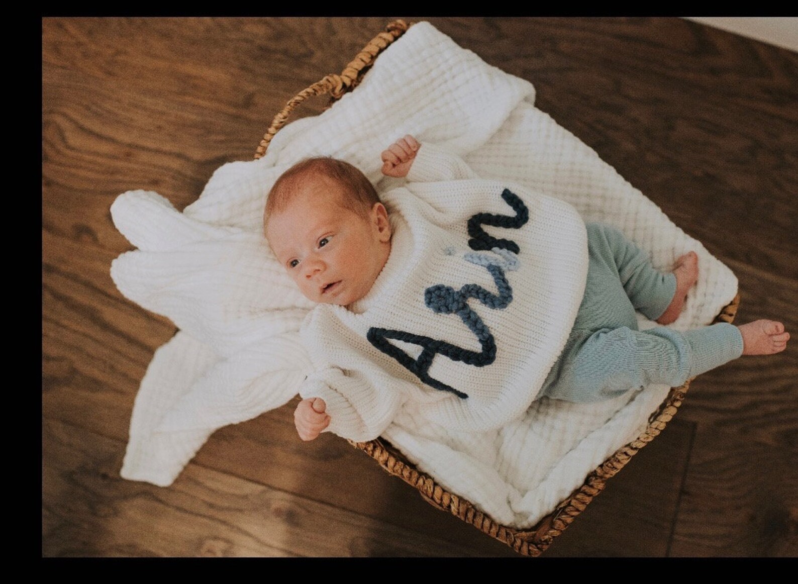 Custom Name Boy Sweater, Personalized Name Sweater, Hand Embroidered ...
