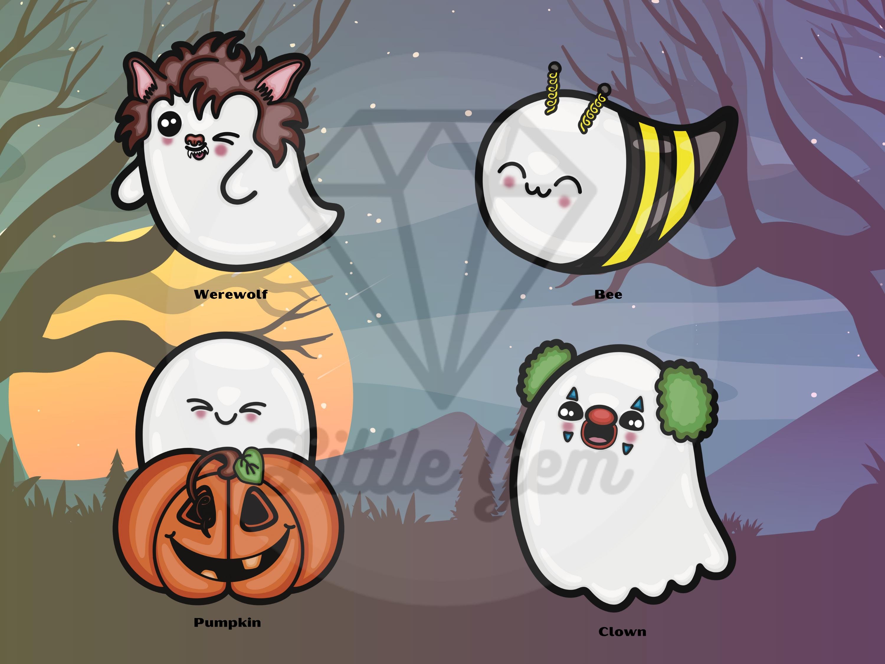 Cartoon Ghost in Costume Clipart - Cute Ghost/spooky/halloween Dress-up ...