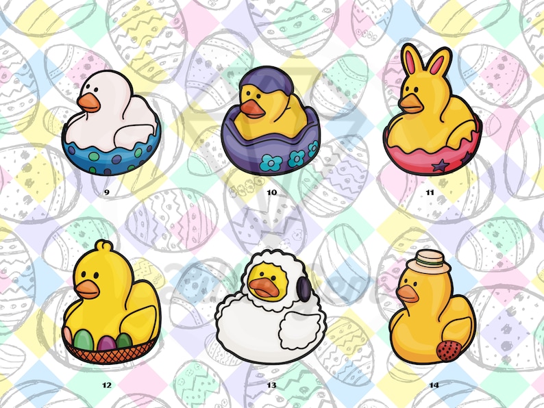 Easter Rubber Duck Clipart - X20 PNG Bundle - Easter Themed Rubber Duck ...