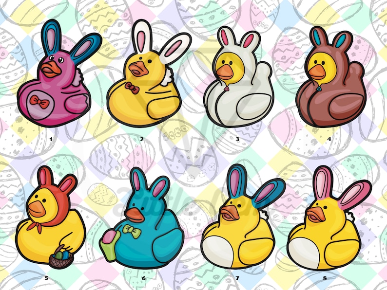 Easter Rubber Duck Clipart - X20 PNG Bundle - Easter Themed Rubber Duck ...