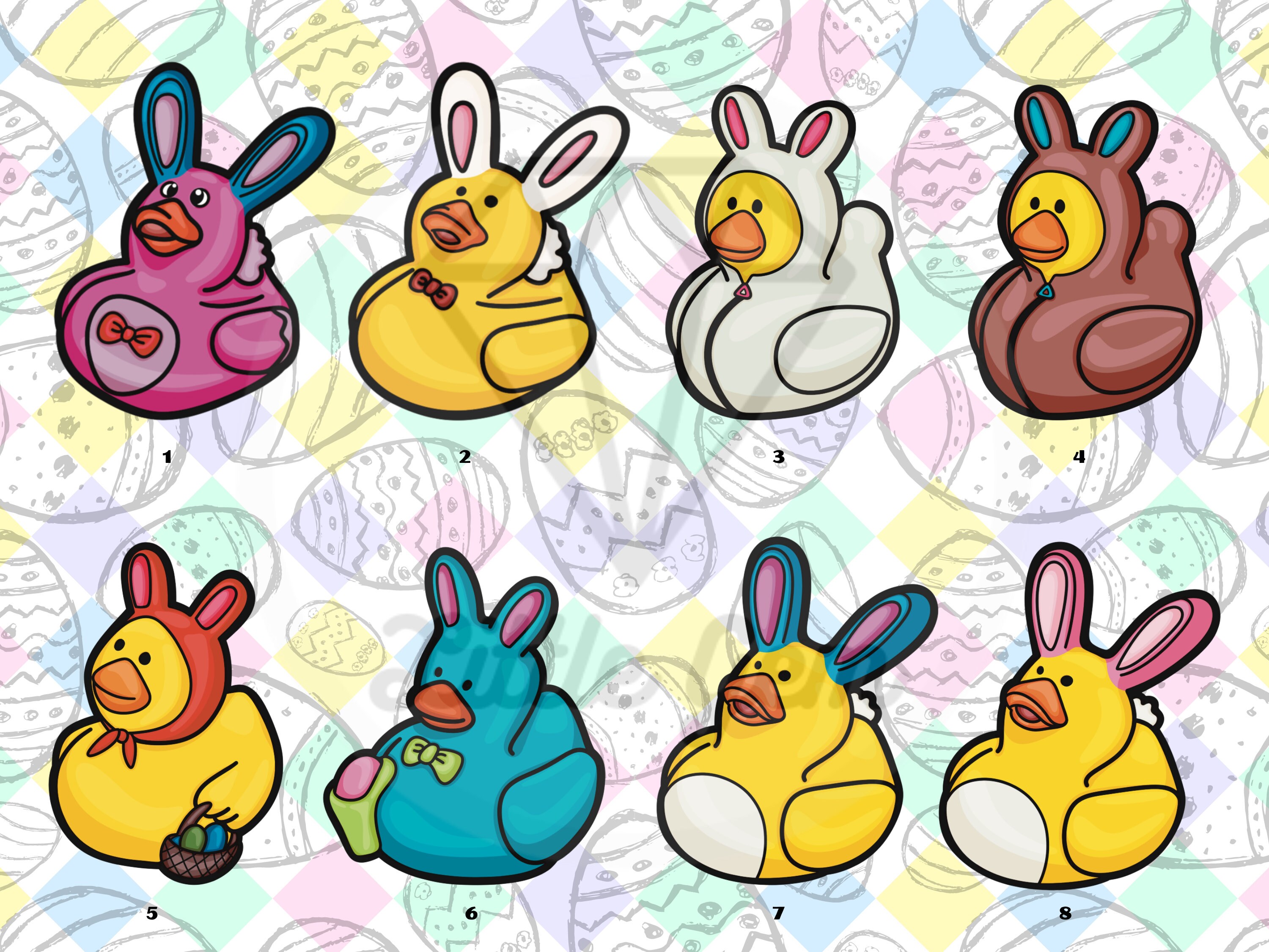 Easter Rubber Duck Clipart - X20 PNG Bundle - Easter Themed Rubber Duck ...