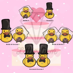 Wedding Rubber Duck Clipart - X29 PNG Bundle - Wedding Themed Ducky ...