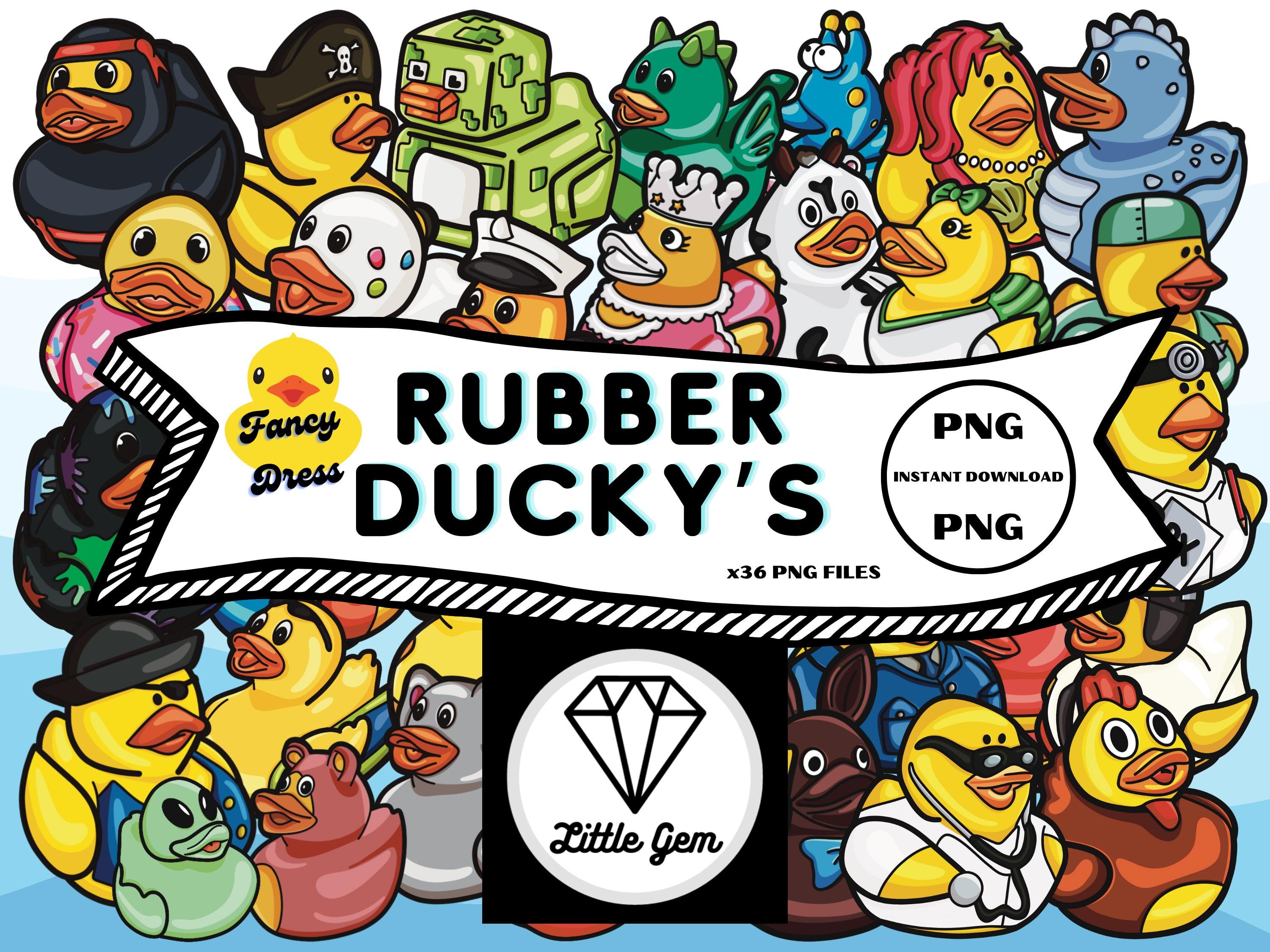 Fancy Dress/mixed Rubber Duck Clipart Bundle - X36 PNG Bundle - Themed ...