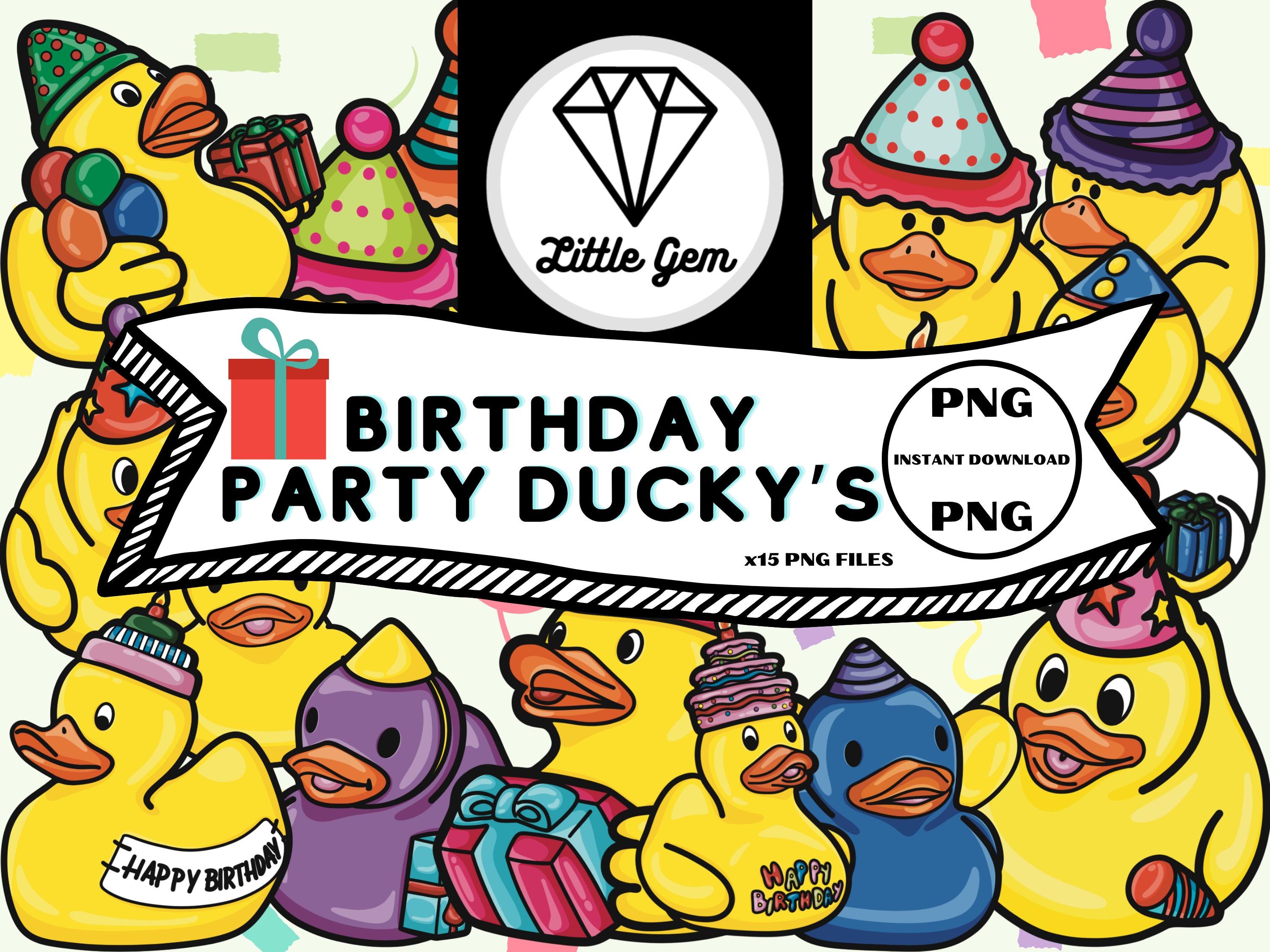 Birthday Rubber Duck Clipart - X15 PNG Bundle - Birthday/celebration ...