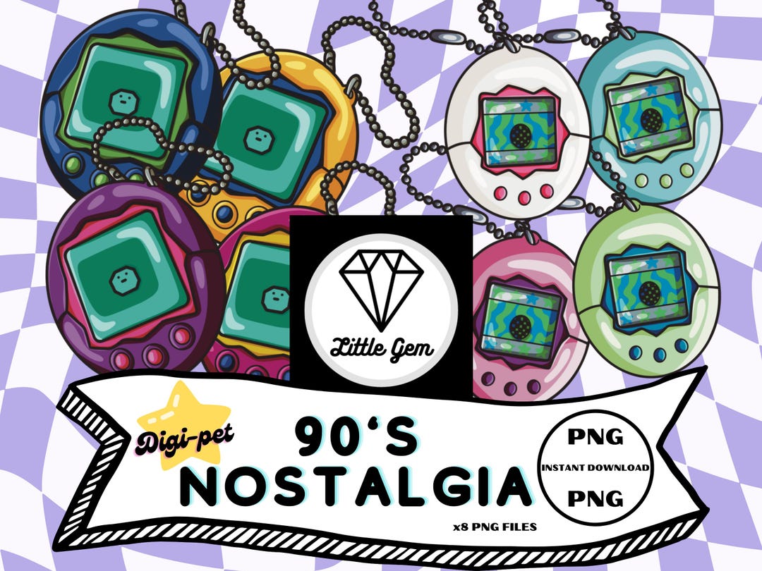Digital-pet Clipart - 90s Electronic Toys/bonus Gift - 90's Nostalgia ...