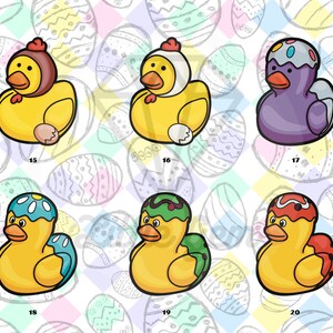 Easter Rubber Duck Clipart - X20 PNG Bundle - Easter Themed Rubber Duck ...