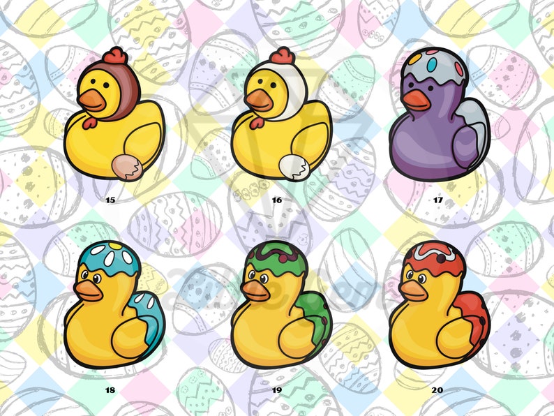 Easter Rubber Duck Clipart - X20 PNG Bundle - Easter Themed Rubber Duck ...