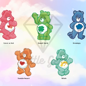 Cartoon Bear Clipart - Cute Teddy Bear - Rainbow Coloured Bears - X10 ...