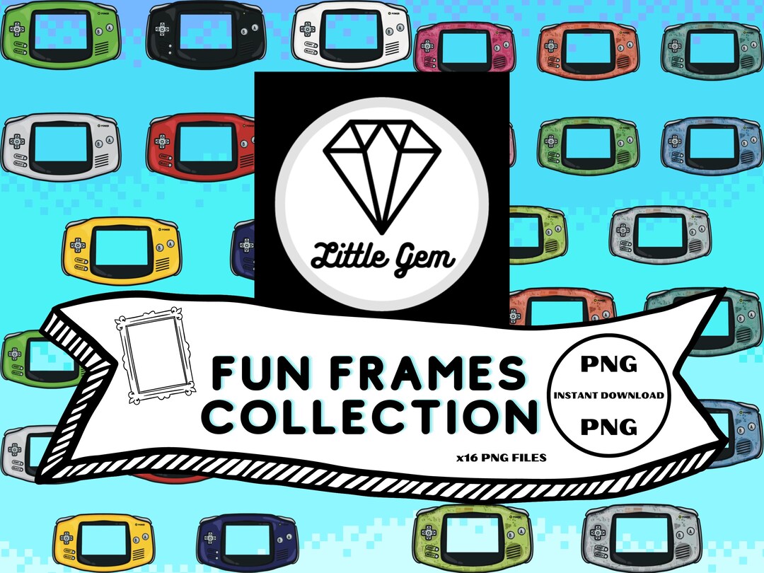 Frame Clipart - Game Console Clipart - Gamer/gaming/handheld Game - X16 ...