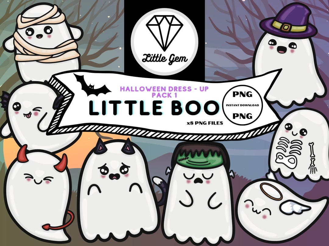 Cartoon Ghost in Costume Clipart - Cute Ghost/spooky/halloween Dress-up ...