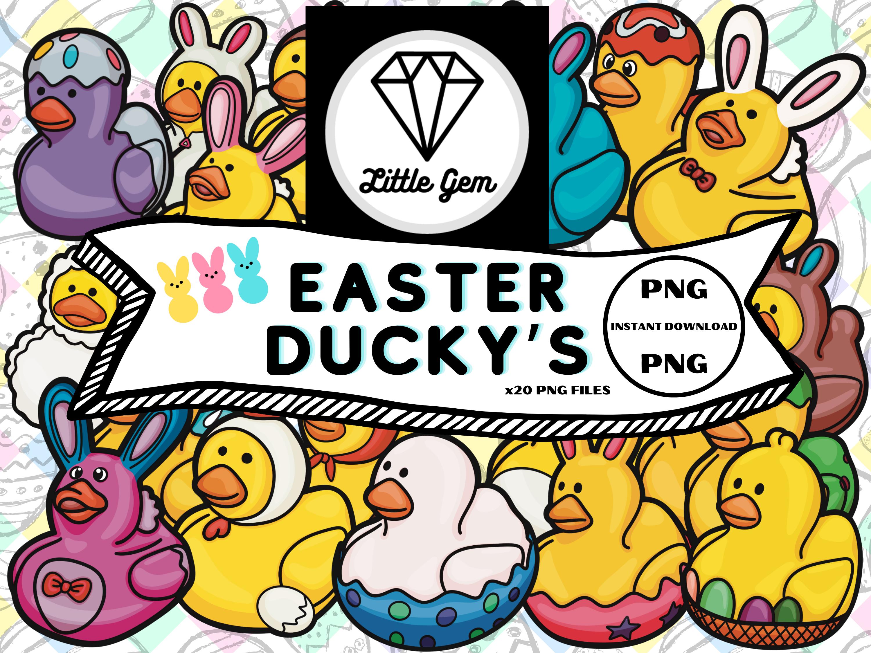 Easter Rubber Duck Clipart - X20 PNG Bundle - Easter Themed Rubber Duck ...