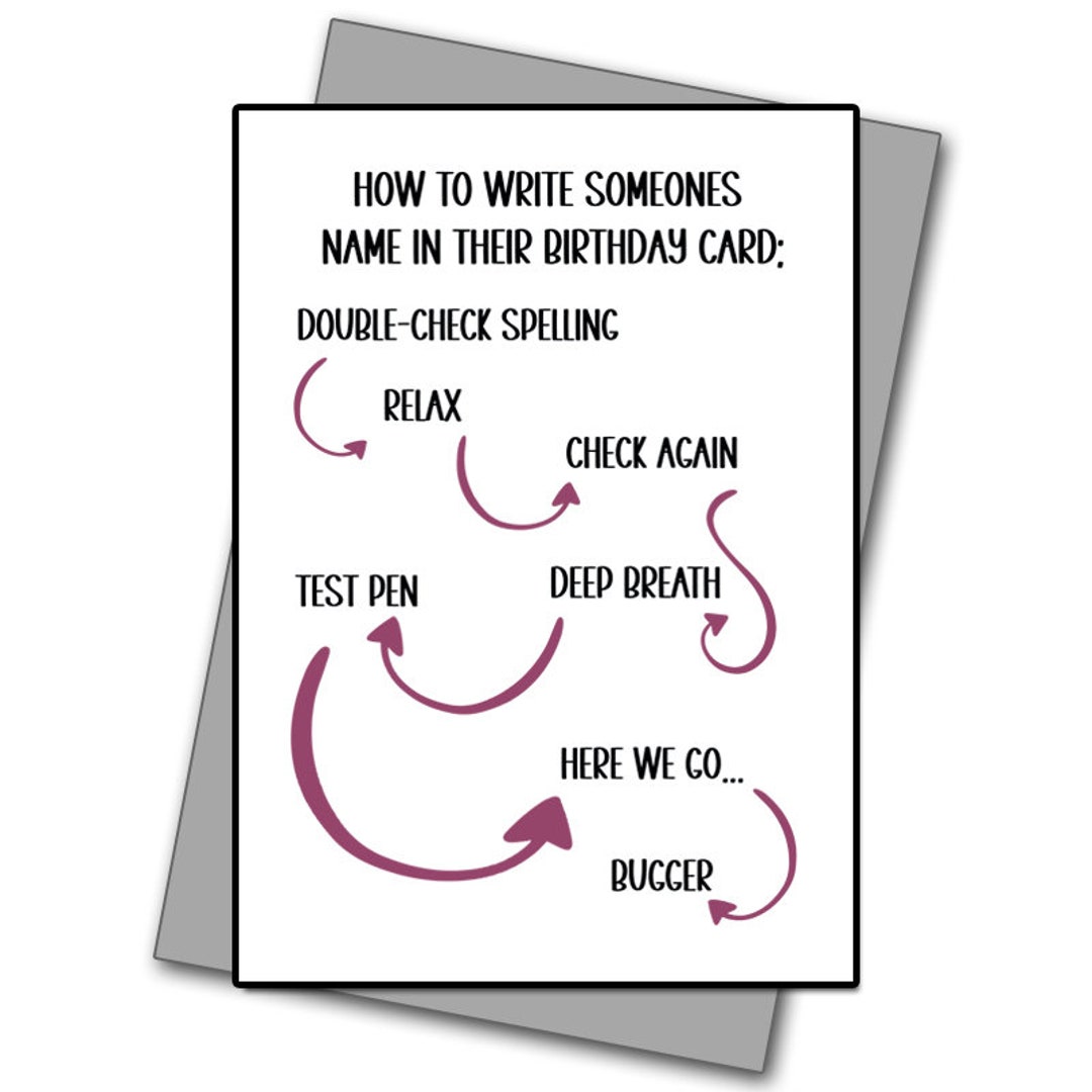 Happy Birthday Card - How to Write a Card - Rude Card - Funny Card ...