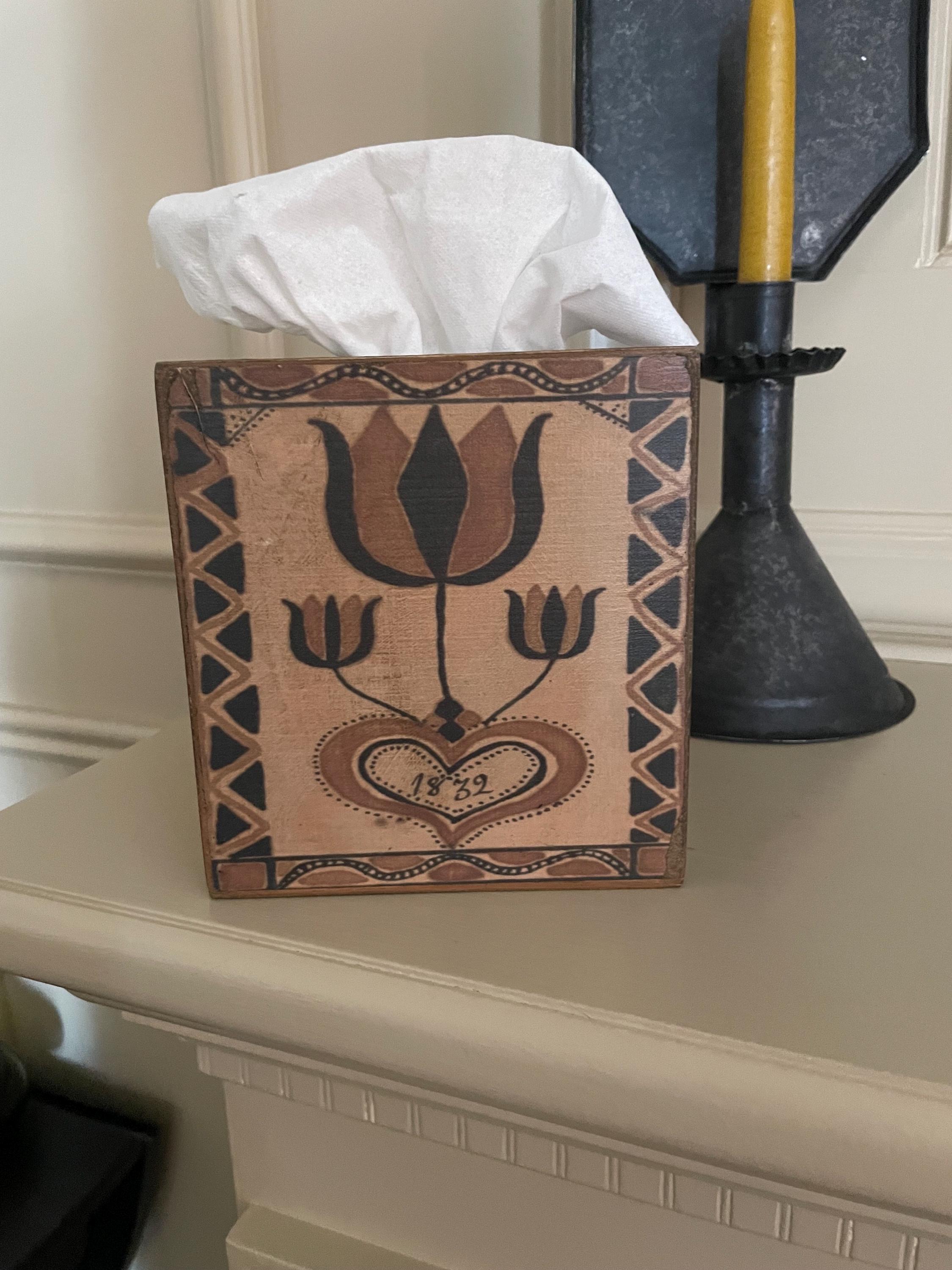 Colonial, Primitive, Early American Tissue Box Cover - Etsy